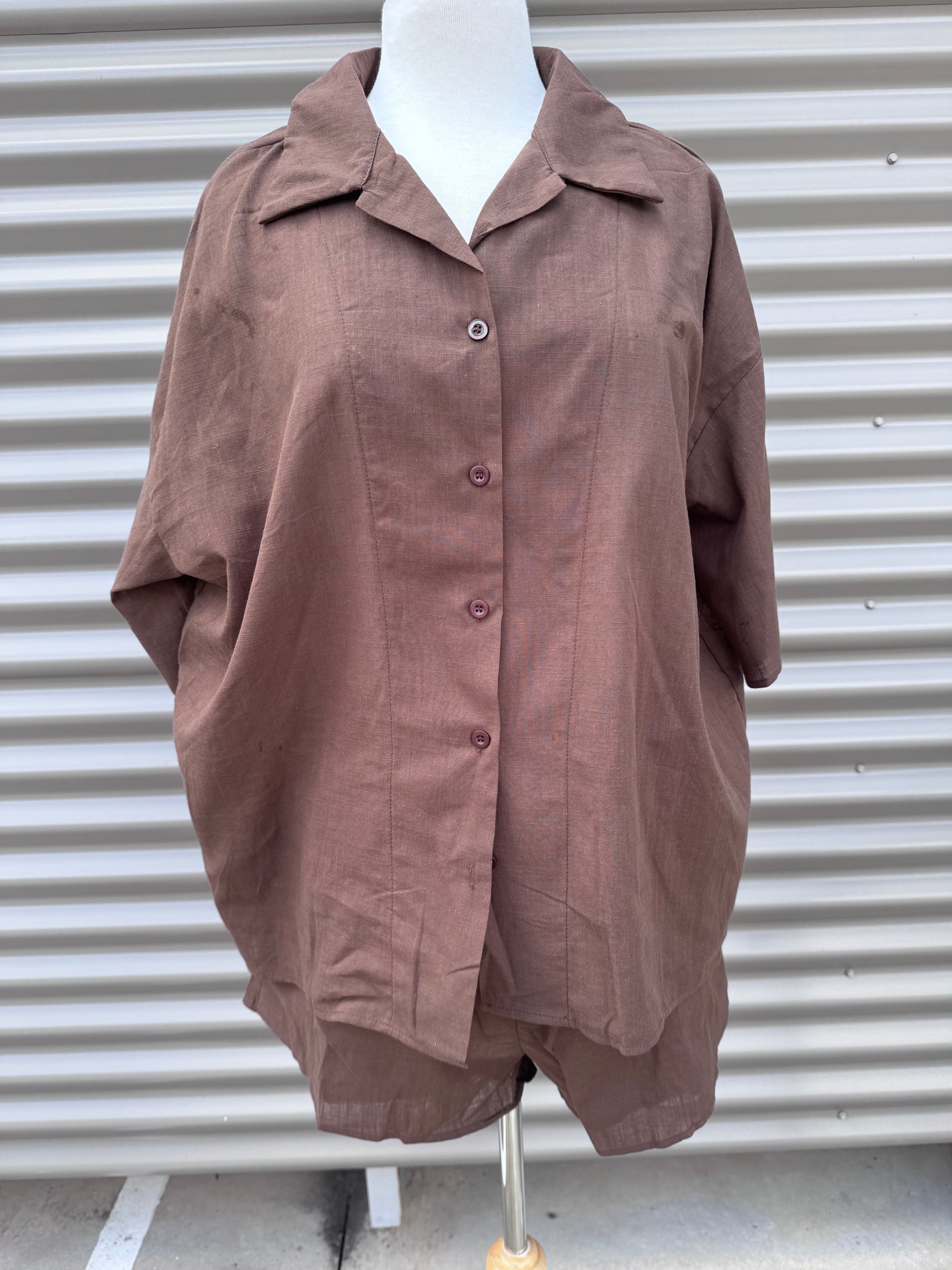 By Frankie - Short Set in Chocolate – Bloom Living Co.